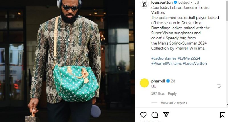 Jadi Bintang Iklan LV, LeBron James Pakai Outfit Senilai Rp445 Juta